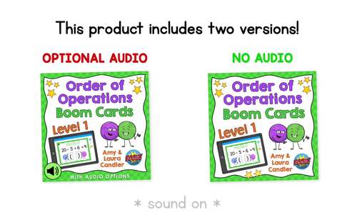 Order of Operations Level 1 Boom Cards (With Audio Options) by Laura ...