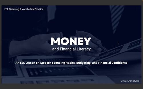 Money and Financial Literacy – ESL Speaking & Vocabulary Lesson (B2–C1)