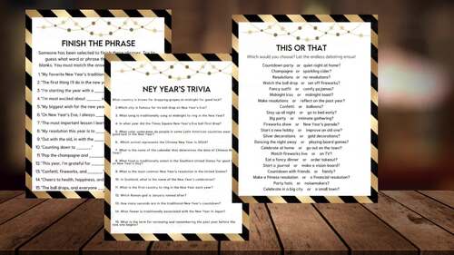 Ultimate New Year’s Eve Game Bundle | Printable Party Games for Kids ...