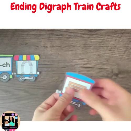 Ending Consonant Digraph Craft | Kindergarten Literacy Center Activities