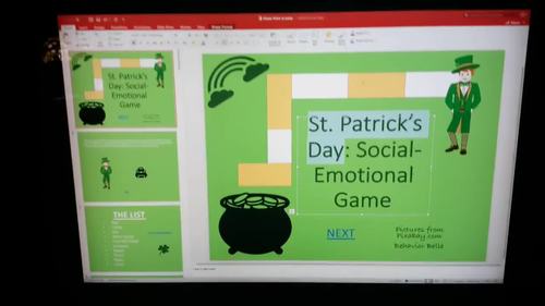 St. Patrick's Day Social-Emotional Game (Interactive Power Point ...
