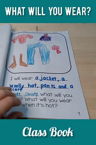 'What will you wear?' Class Book by Nomadic Bee | TPT