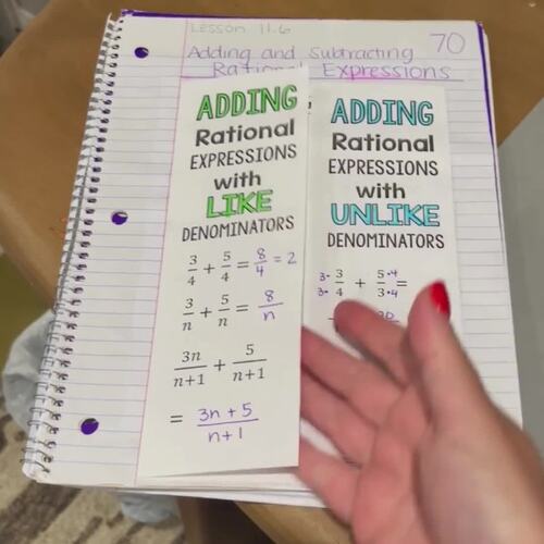 Algebra 1 - Adding Rational Expressions - Like and Unlike Denominators ...