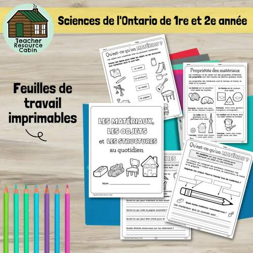 Grade 1/2 FRENCH Science Workbooks (NEW 2022 Ontario Curriculum)