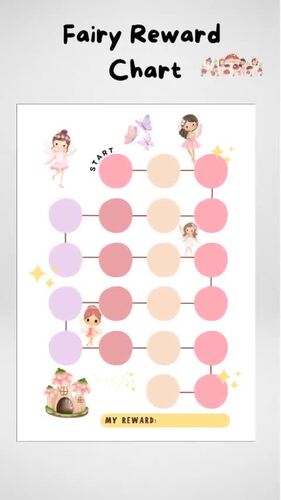 Fairy Sticker Reward Chart, Behaviour Incentive, Fairies Potty Training ...