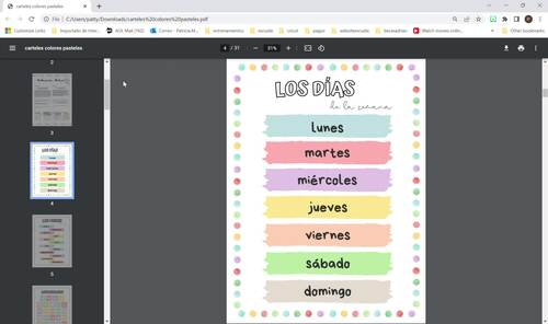 Carteles (posters) colores pasteles by Dual Language Helper Ayudante ...
