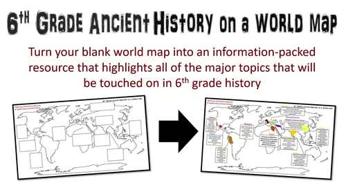 ALL OF 6TH GRADE HISTORY ON A MAP Activity: follow-along 40-slide PPT ...