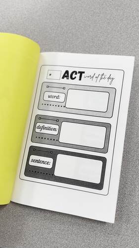 ACT Prep Test Prep Vocab Word of the Day Test Prep Booklet | TPT