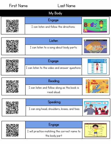 ESL My Body ESOL by ELL Connections | TPT