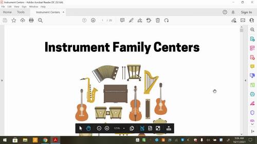 Instrument Family Centers by Accessible Music Room | TPT