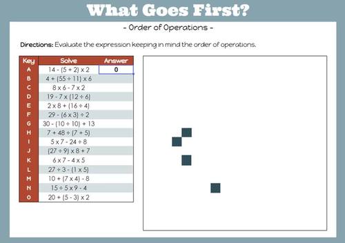 5th-6th Grade / Order of Operations - Self-Checking Pixel Art by Mr Joe ...