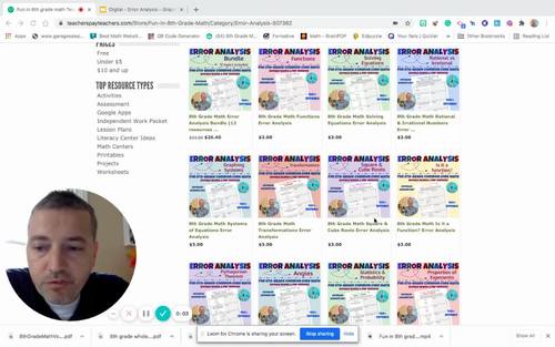 8th Grade Math Square & Cube Roots Error Analysis by Fun in 8th Grade Math
