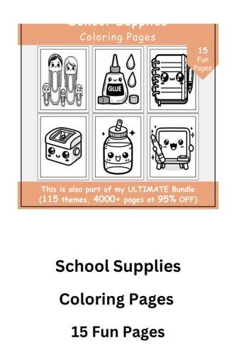 School Supplies Coloring Pages | Printable Coloring Sheets to Spark ...