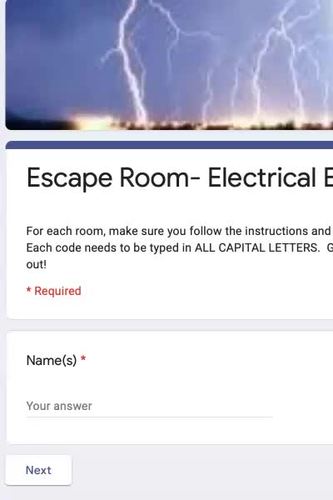 Electricity Digital Escape Room, Electricity Breakout Room, No Prep