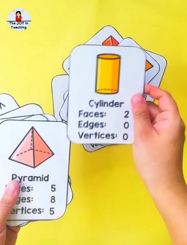 2D and 3D Shapes Flashcards by The Joy in Teaching | TpT