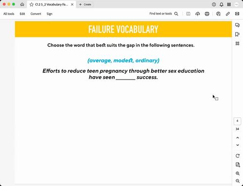 ESL Advanced Lesson: Learn about Vocabulary Failure by ESL Class Workshop