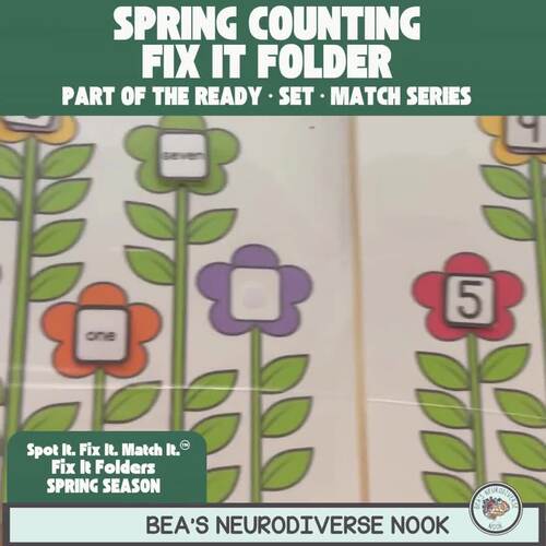 Spring Leaf Counting 1–10 File Folder Activity | Special Education & Autism