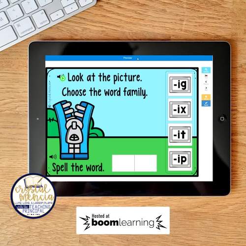 Short I CVC Word Family Boom Cards™ | Digital Task Cards for Distance ...
