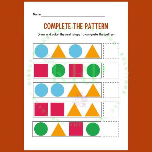 Engaging Patterns and Shapes: A 30-Page Worksheet Packet by KRP Direct