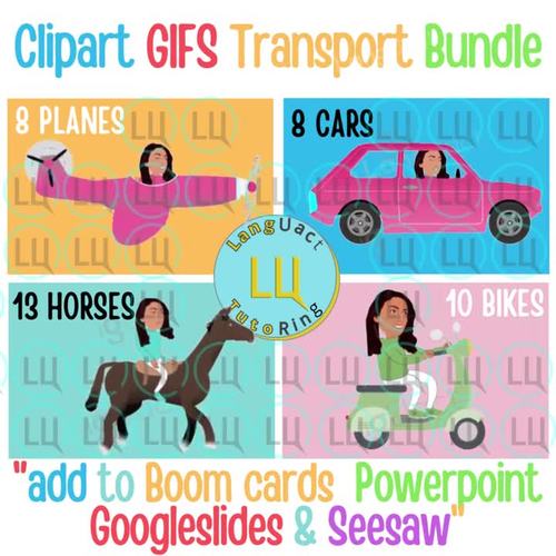 Transport Clipart Animated Gifs bundle by Teachers Resource Store