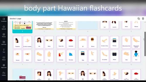 Hawaiian flashcards Body parts by Language Forum | TPT