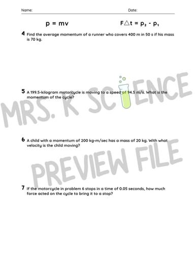 Physics Momentum Flipped Unit: Comprehensive Resources for Teaching ...