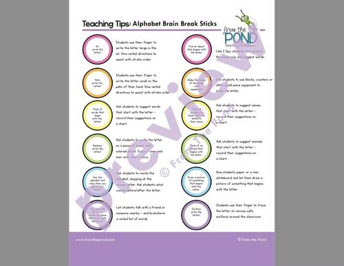 Alphabet Brain Break Sticks | Letter Recognition & Literacy Activities