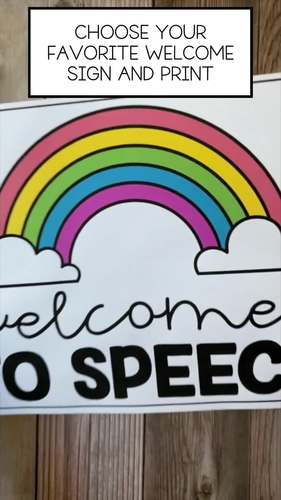 Spring Door Signs for Speech Therapy by Laura G SLP | TPT