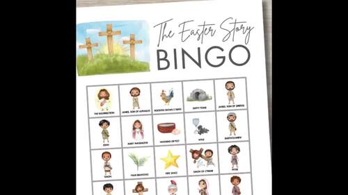 Printable Easter Bingo | The Easter Story Christian Religious Bingo