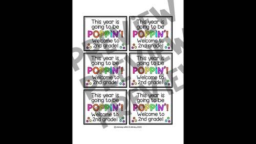 Poppin Back to School Gift Tags Lollipop Treat Tags Meet the Teacher ...