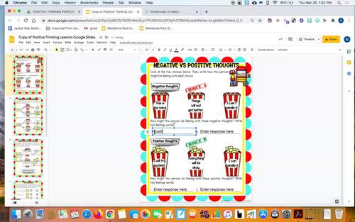 Positive Thinking / Replacing Negative Thoughts Lessons / Digital ...