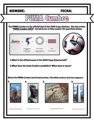 Copa America 2024 Activities by Learn La Lengua | TPT