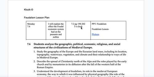 Feudalism 1-Day Lesson | Editable PowerPoint & Lesson Plan for Medieval ...