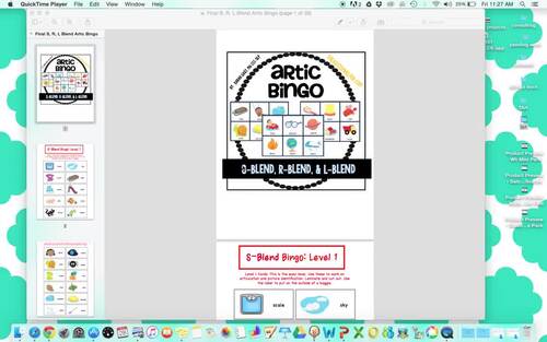 Articulation Bingo {S Blend, R Blend, & L Blend} by The Autism Helper