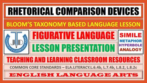 RHETORICAL COMPARISON DEVICES - SIMILE, METAPHOR, HYPERBOLE, ANALOGY ...