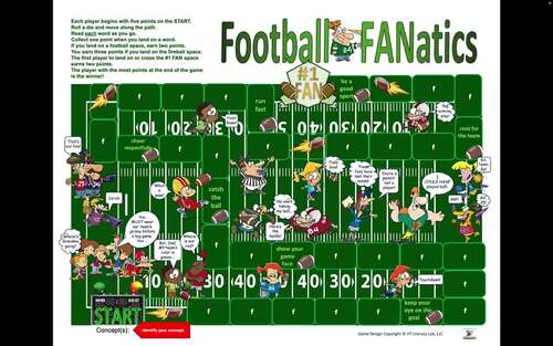 Editable Phonics Game and Roll & Read Templates | Football Theme