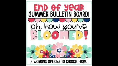 Summer Year End Bulletin Board or Door Decor - Tropical Summer | TPT