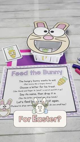 Easter Circle Time Activities Preschool - Feed Me Alphabet Letter Games