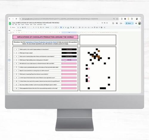 Valentine's Day Geography Cocoa Production Learning Stations | Print or ...