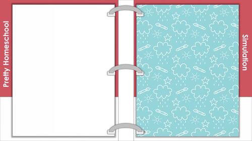 Editable and Printable Portfolio Binder Covers and Spines | Rainbow Theme