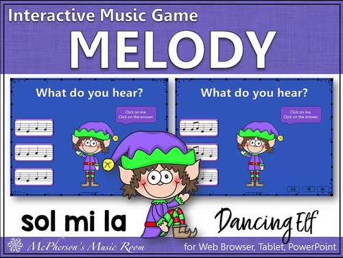 Solfege | Winter Music | Sol Mi La Interactive Melody Game {Dancing Elf}