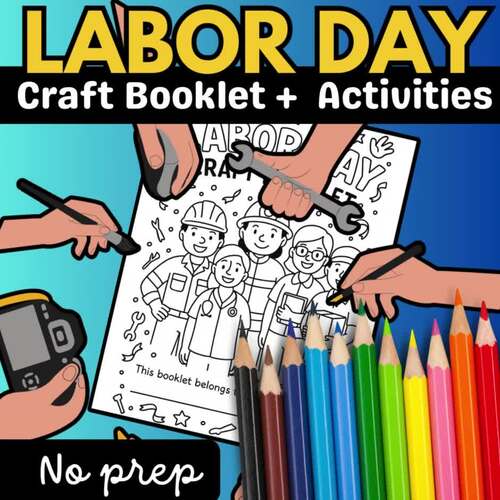 Labor Day Craft Booklet – Community Helpers Activities & Hats to Color ...