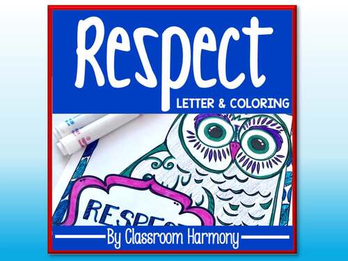 Respect Owl Coloring Pages, Letters & Posters | SEL & Character Ed ...