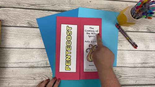 Jesus on Pentecost Sunday Holy Spirit Craft Bible Lesson Lapbook