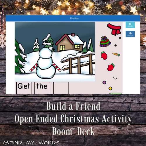 Christmas Open Ended Verbal Routine Speech and Language Activity Boom Cards