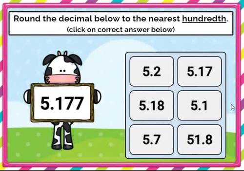 Fall Semester Boom Cards - Rounding Bundle (Decimals) by Math For ...