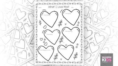 Valentine's Day Writing Craft - Valentine's Day Coloring, Holiday ...