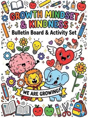 Cute Animal Growth Mindset Posters & Coloring Activity | SEL Classroom ...