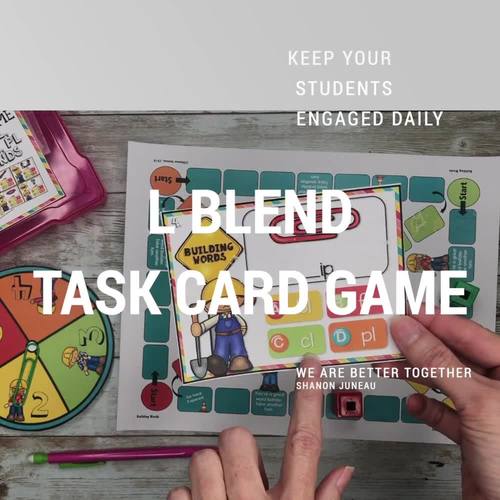 L Blends Task Card Game bl, cl, gl, fl, pl | TPT