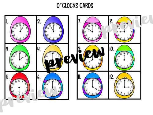 Telling Time Spring Task Cards SCOOT Game by Anh Huynh | TPT